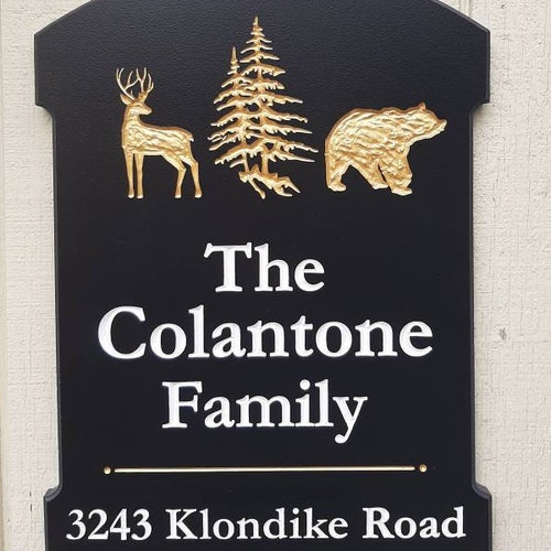 Outdoor House Custom Made Signs Family Name Address Carved - Etsy