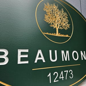 Country Estate Property Name Sign Hanging From Wood and Wrought Iron ...