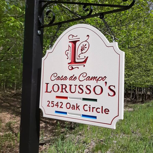 Lamp Post Hanging Address Sign - Etsy