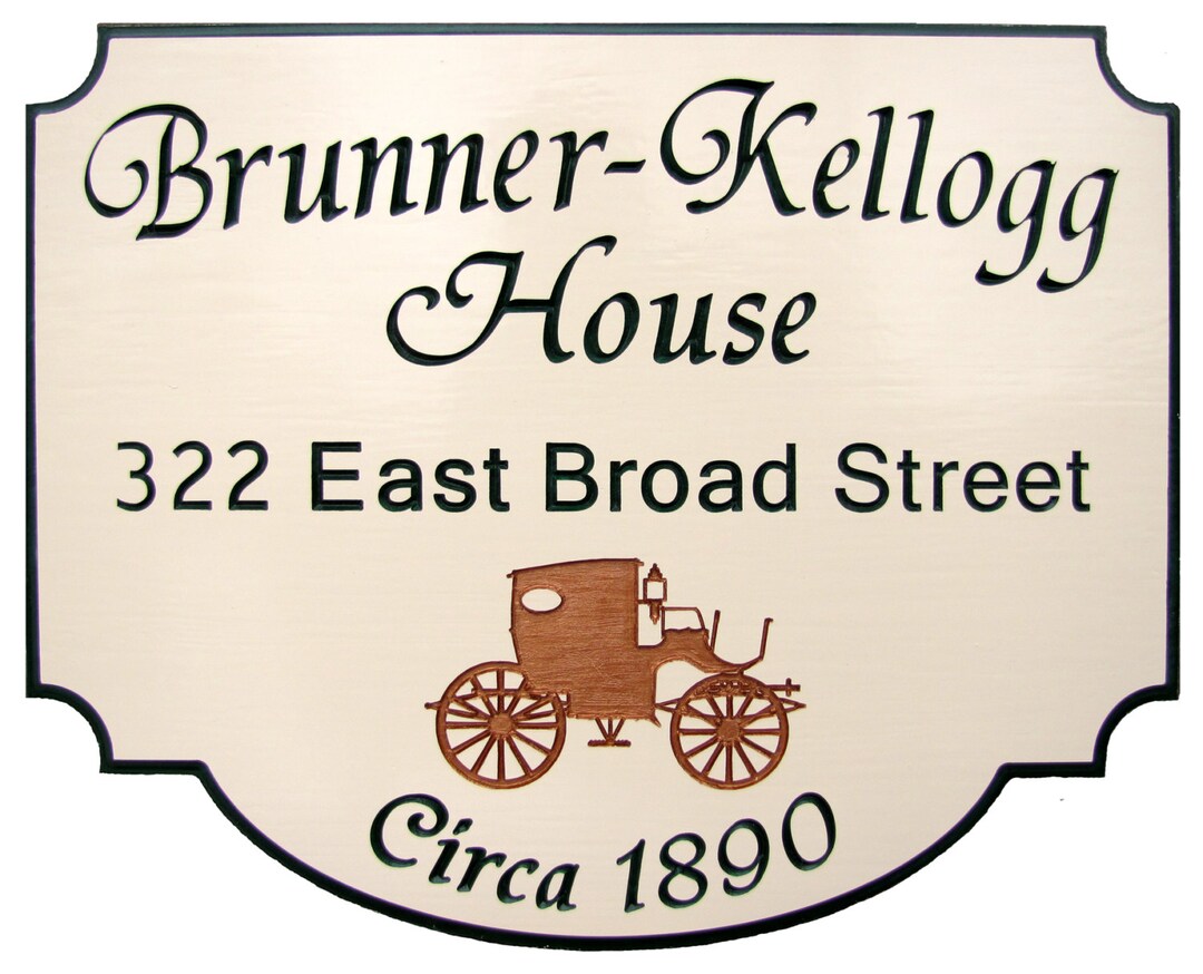 Country Estate Property Name Sign Hanging From Wood and Wrought Iron ...