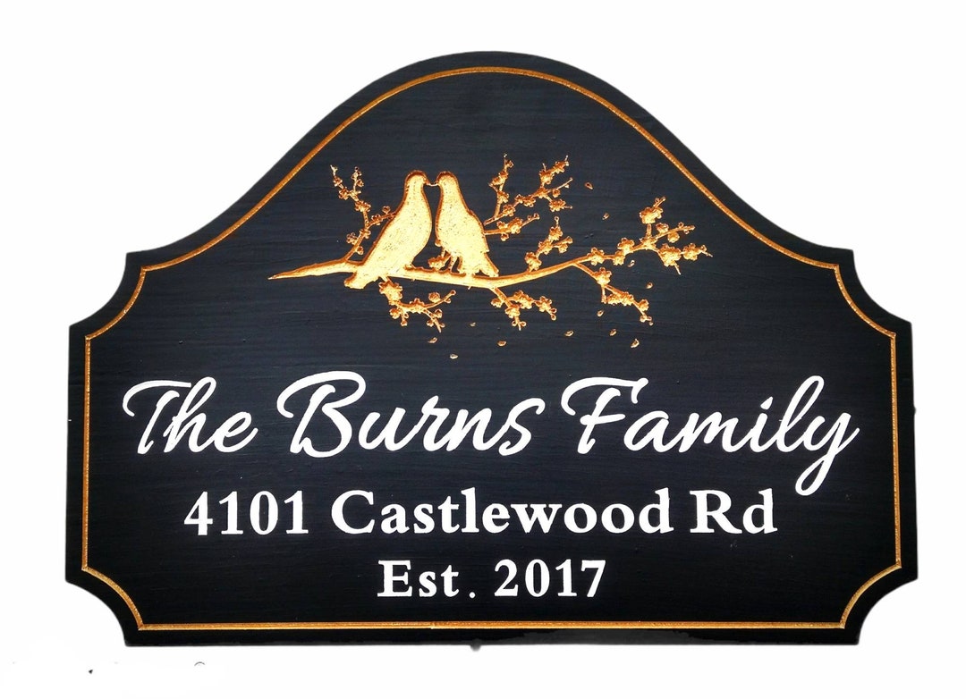 Personalized House Signs, Custom House Signs, House Number Signs ...