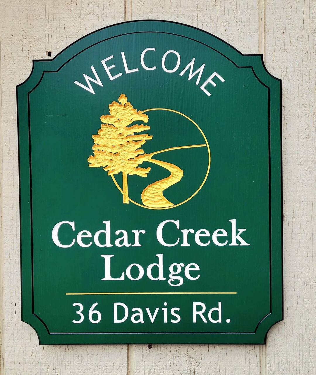 Hanging PVC Address Sign, Farm House Address Sign, Lodge Outdoor PVC ...