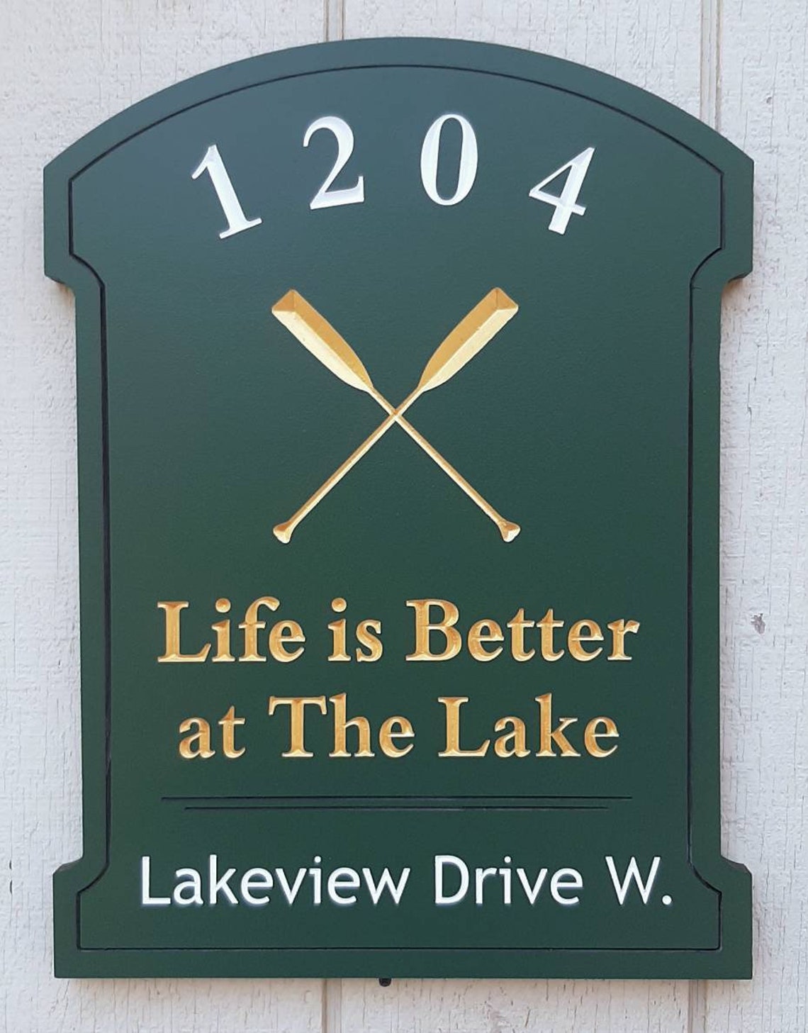 Custom Outdoor Lakefront Sign – Personalized Rustic Nautical Decor for ...