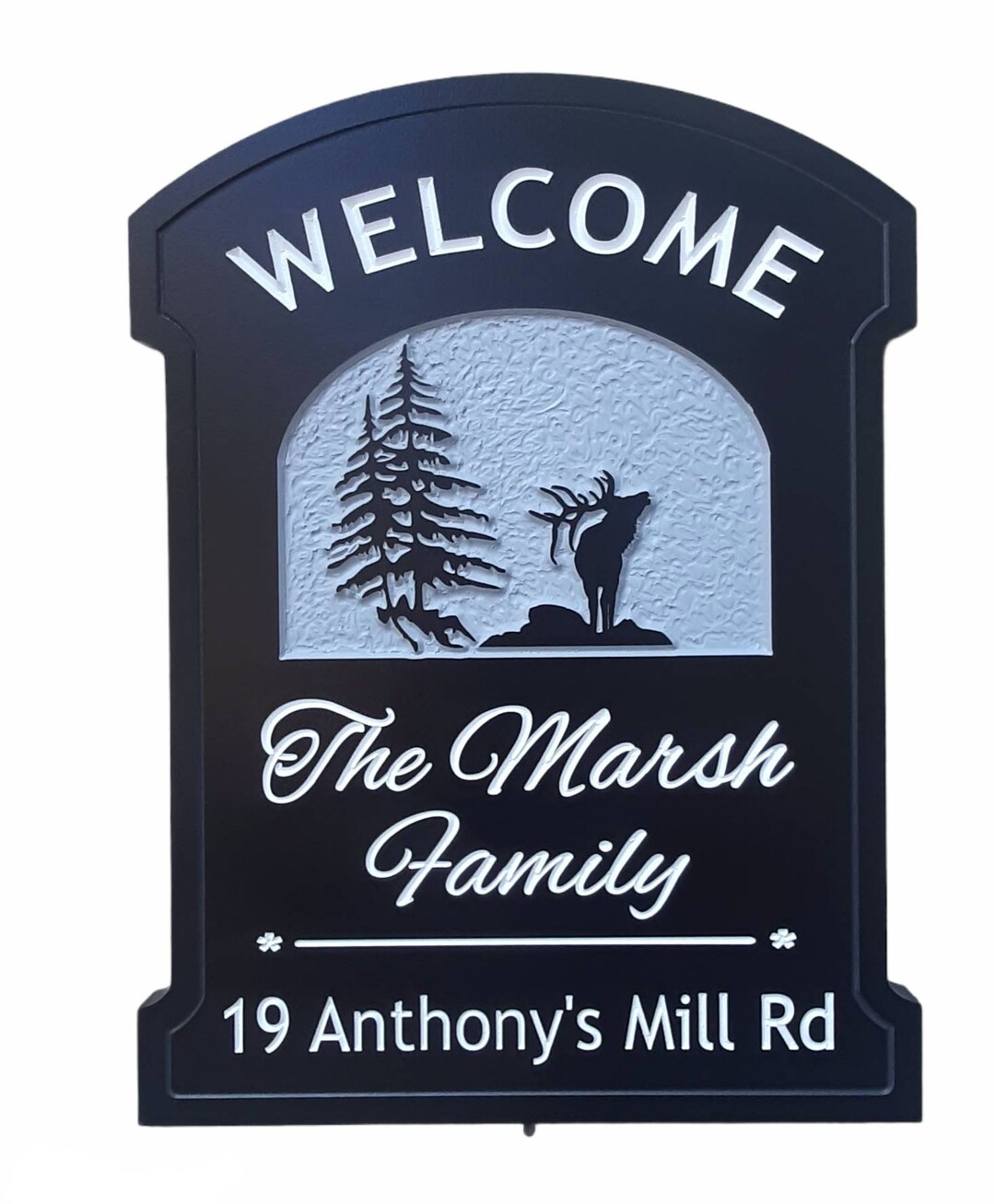 Custom Outdoor Family Address Sign – Personalized Engraved House ...