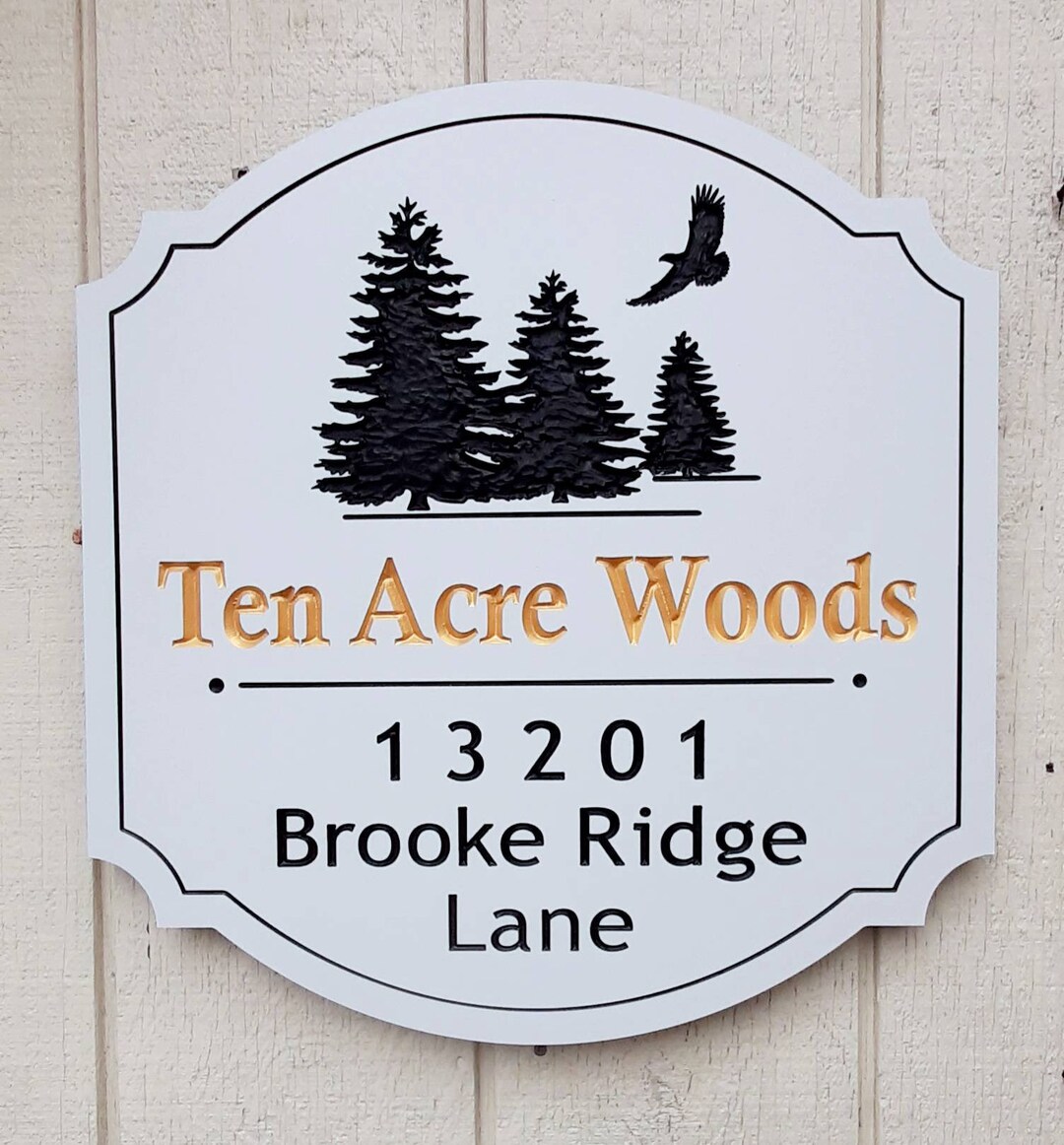 Hanging PVC Address Sign, Farm House Address Sign, Wildlife Outdoor PVC ...