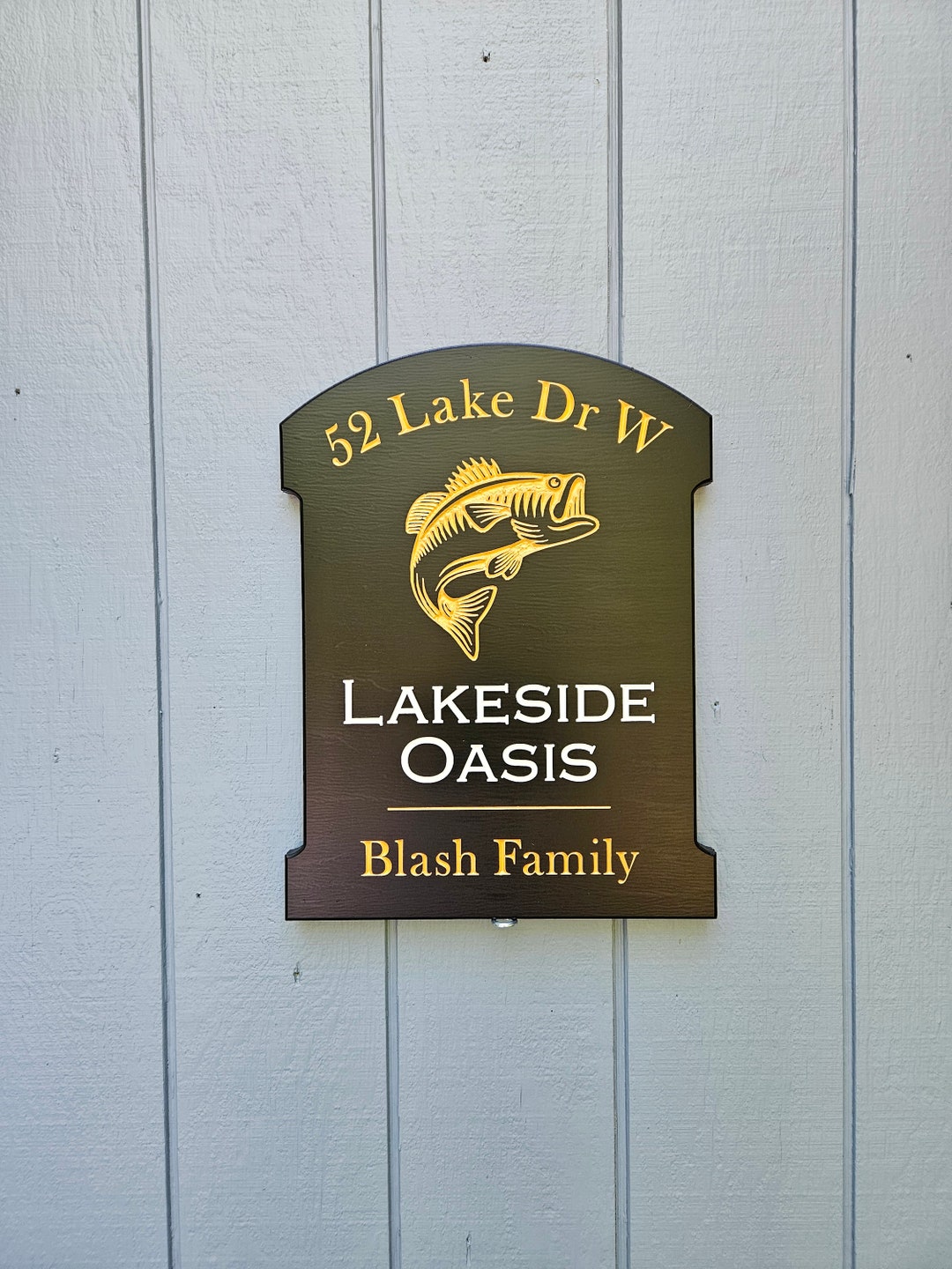 Custom Outdoor Lakefront Sign Personalized Nautical and Rustic Decor ...