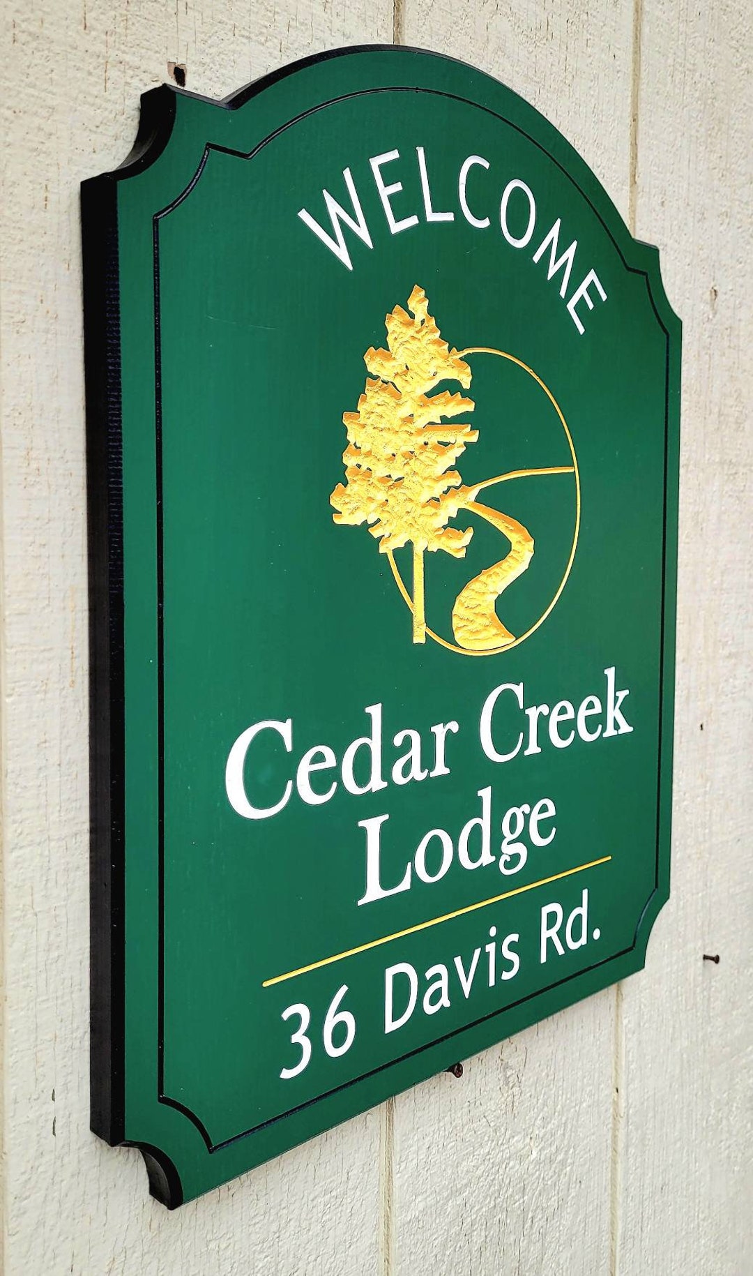 Custom Lake House Sign, Personalized Family Name Outdoor Sign, PVC ...