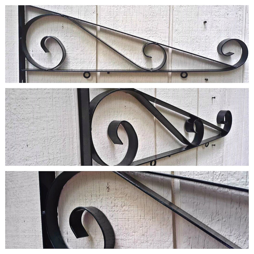 Hanging Sign Metal Scroll Bracket, Decorative Scroll Bracket, Measuring ...
