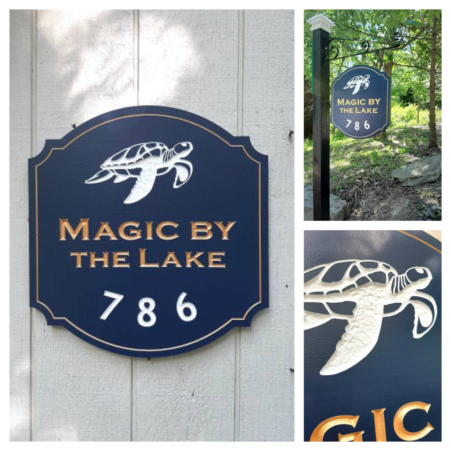 Outdoor Hanging Sign Custom Made Signs Family Name Address | Etsy