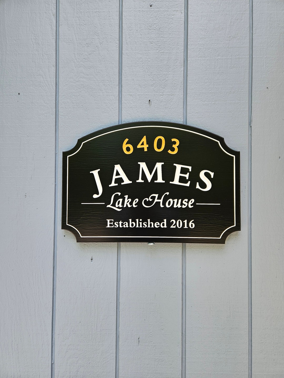 Custom Outdoor Lakefront Sign Personalized Nautical and Rustic Decor ...