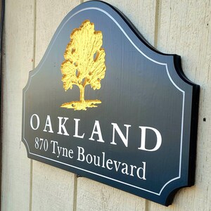 Double Sided Custom Hanging Roadside Farmhouse Address Sign, PVC ...