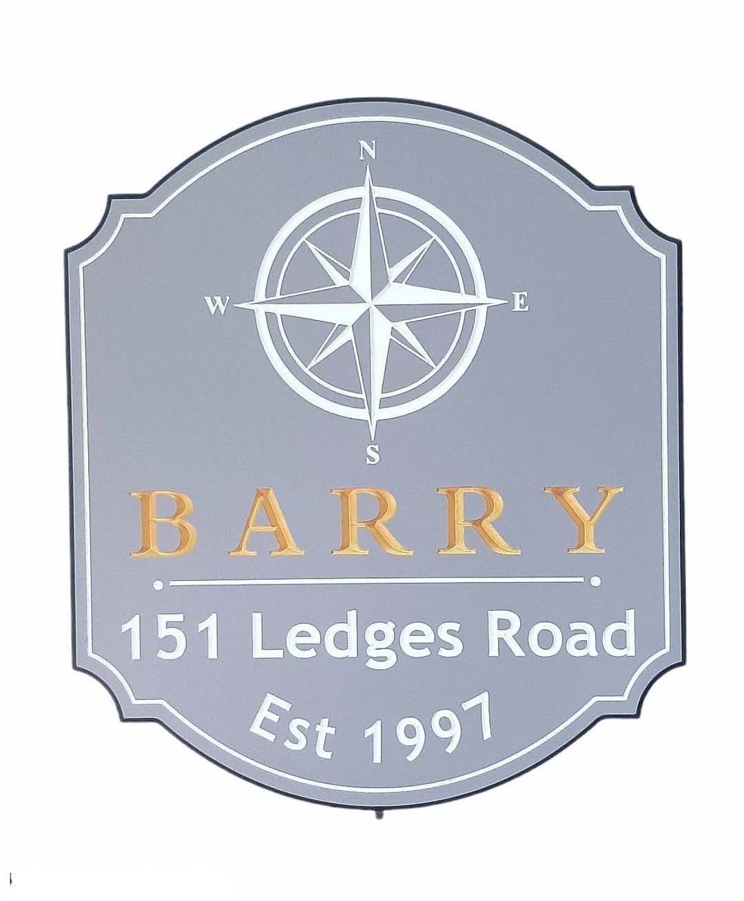 Custom Outdoor Lakefront Sign – Personalized Rustic Nautical Decor for ...