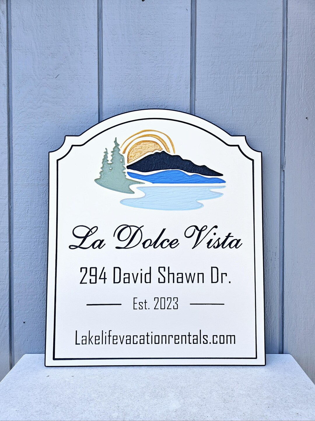 Hanging PVC Address Sign, Farm House Address Sign, Wildlife Outdoor PVC ...