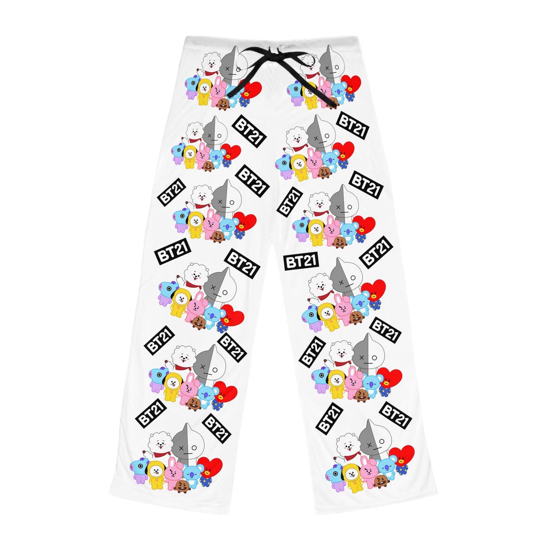 Women's Pajama Pants - BTS K POP BT21 Music Lounge Sleepwear, Cute K ...