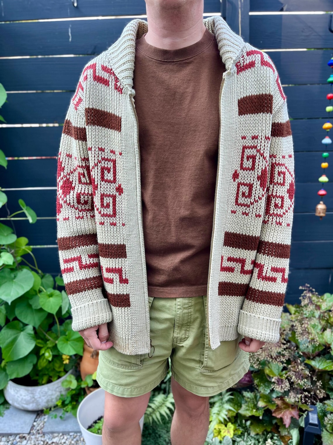 Vintage the DUDE (the Big Lebowski) Shawl-collar Cardigan Sweater by ...