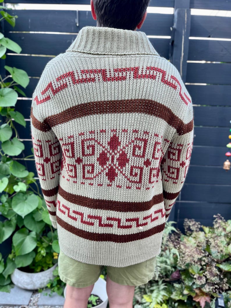 Vintage the DUDE (the Big Lebowski) Shawl-collar Cardigan Sweater by ...