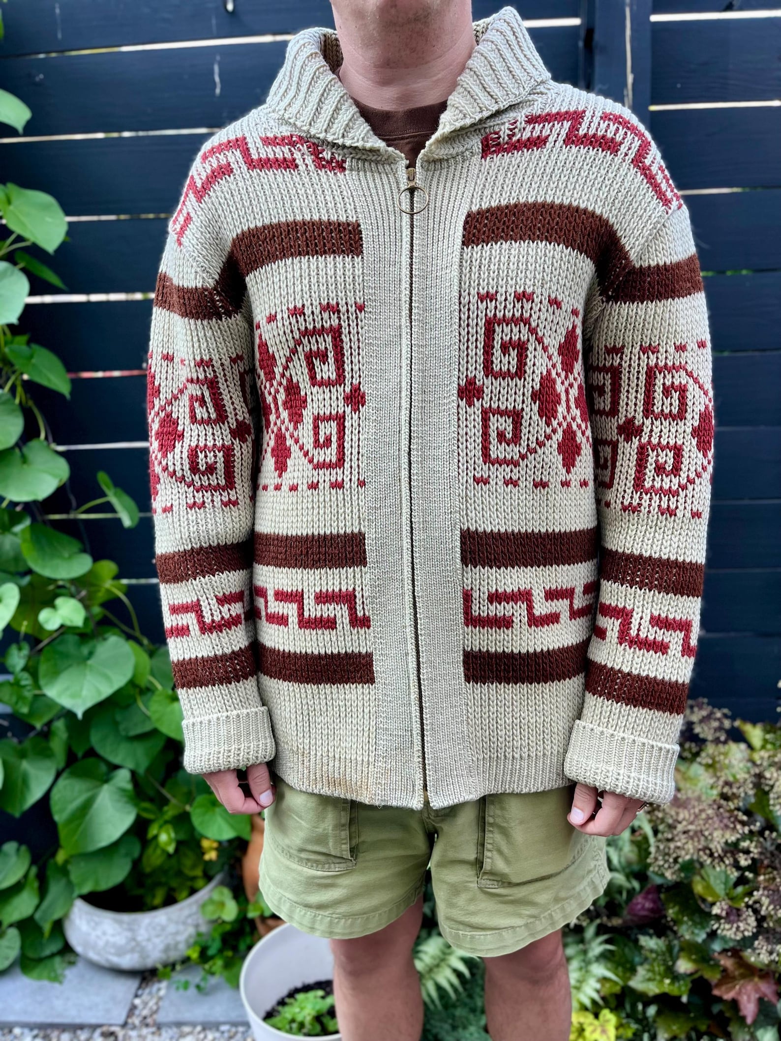 Vintage the DUDE (the Big Lebowski) Shawl-collar Cardigan Sweater by ...