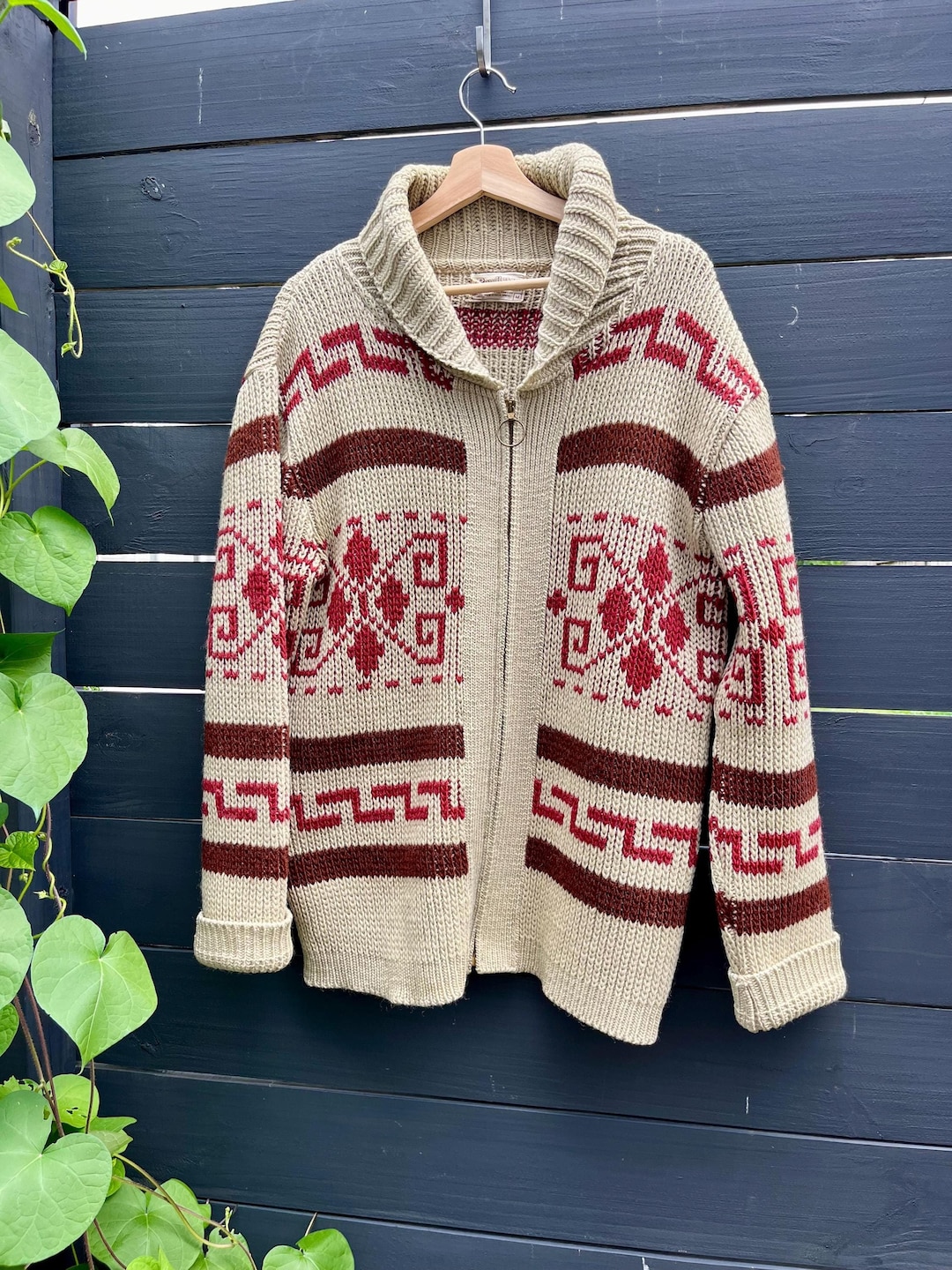 Vintage the DUDE (the Big Lebowski) Shawl-collar Cardigan Sweater by ...