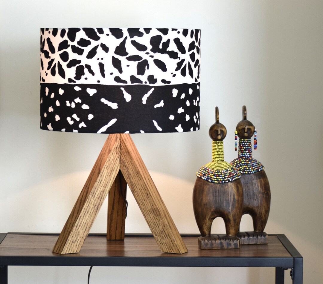Tribal Lampshade , African Fabric Lampshade, 13 Inch African Fabric ...