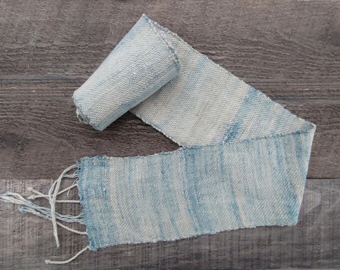 Vintage Indigo Mudcloth Fabric, Vintage Cotton Fabric, Faded Indigo Mud ...