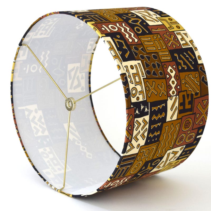 African Lamp and Lampshade - Etsy