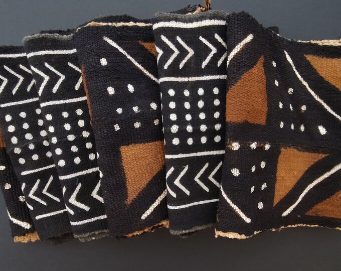 Authentic African Mudcloth Fabric, Mud Cloth Fabric Strip - Ref: Choose ...