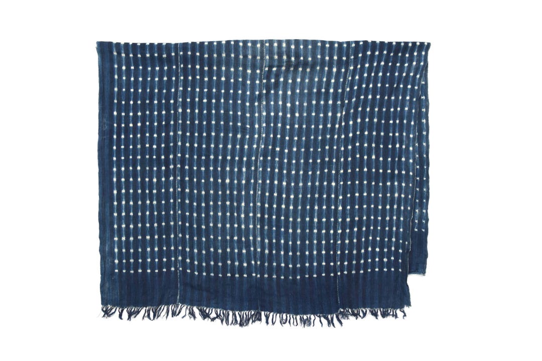Vintage Mudcloth Textile, Vintage Indigo Mudcloth Fabric - Ref: 63" L X ...
