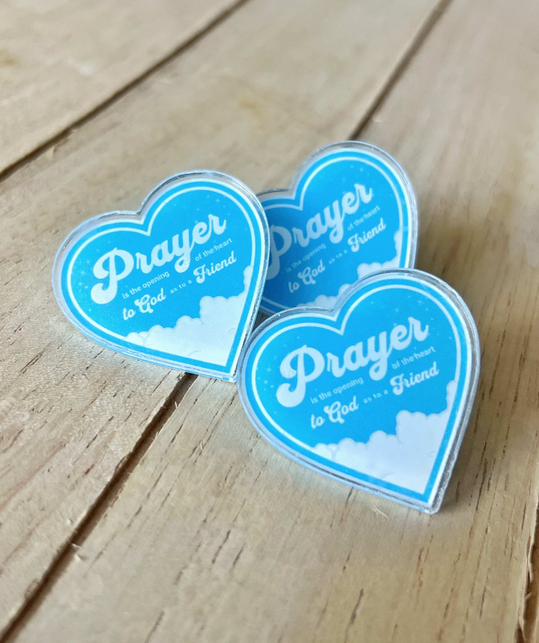 Prayer Pin, Heart, Bible Verse Pin, Christian, Pins, Faith Pins ...