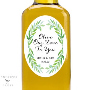 Personalized Olive Oil Labels. Printed Custom Stickers for Wedding ...