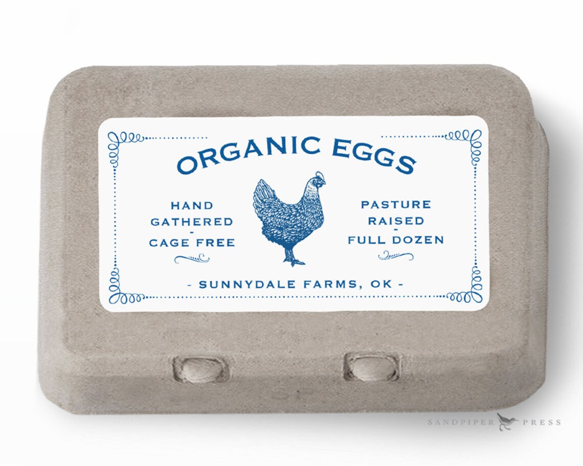 Custom Labels for Egg Cartons Personalized for Your Farm or - Etsy