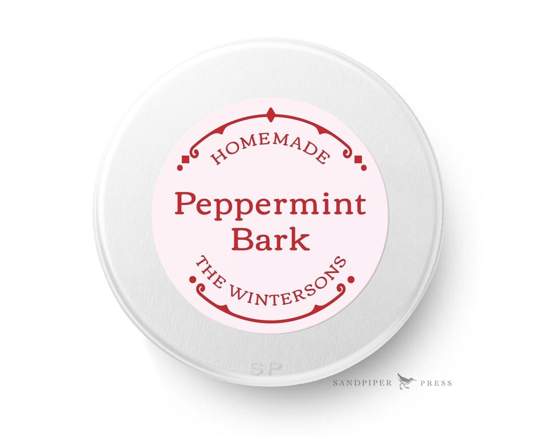 Peppermint Labels for Homemade Treats or Extract. - Etsy