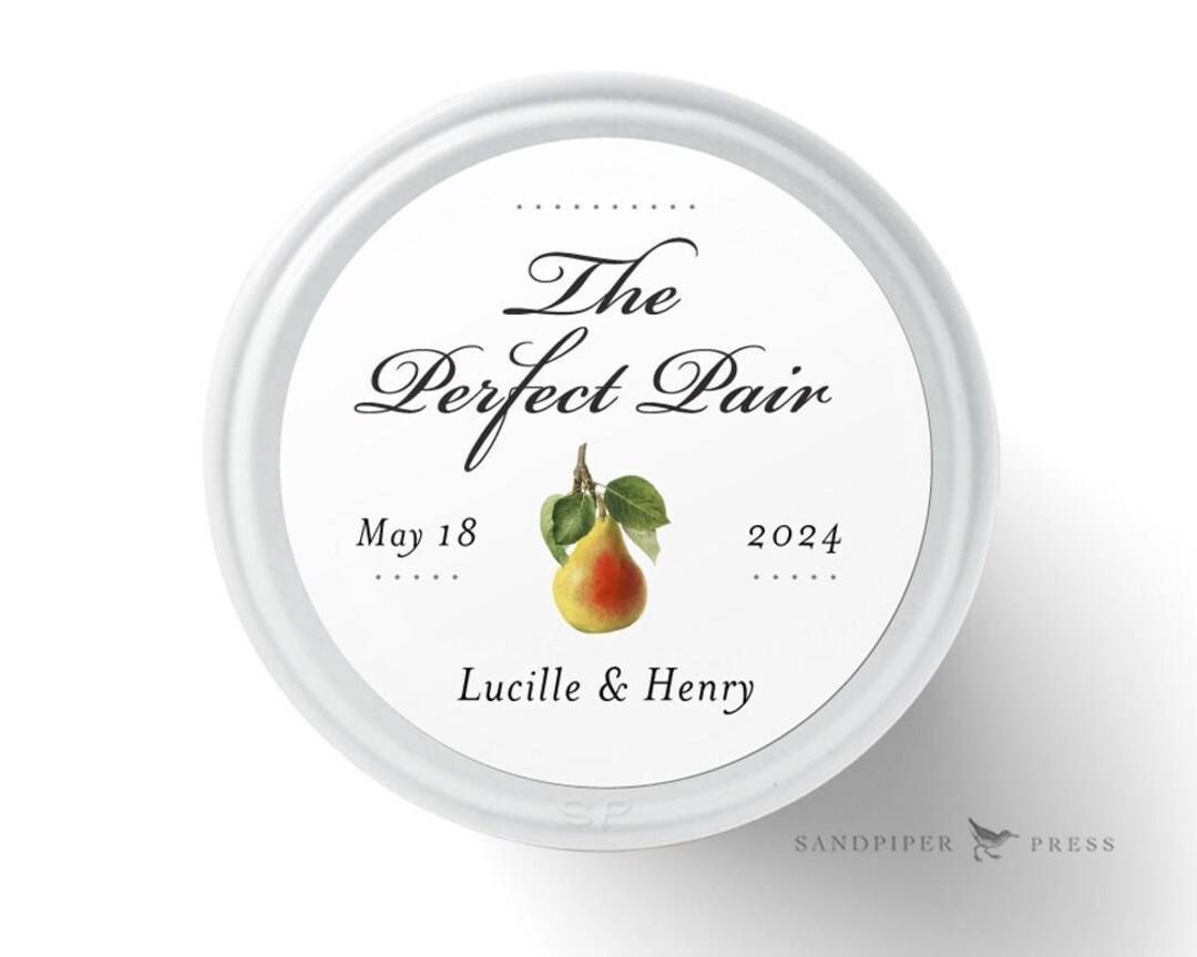 Pear Labels, Printed Custom Stickers for Jam Jars, Personalized. Choice ...