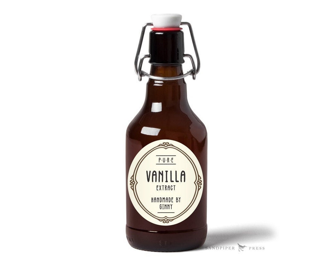 Custom Vanilla Labels - Personalized Stickers for Homemade Extract ...