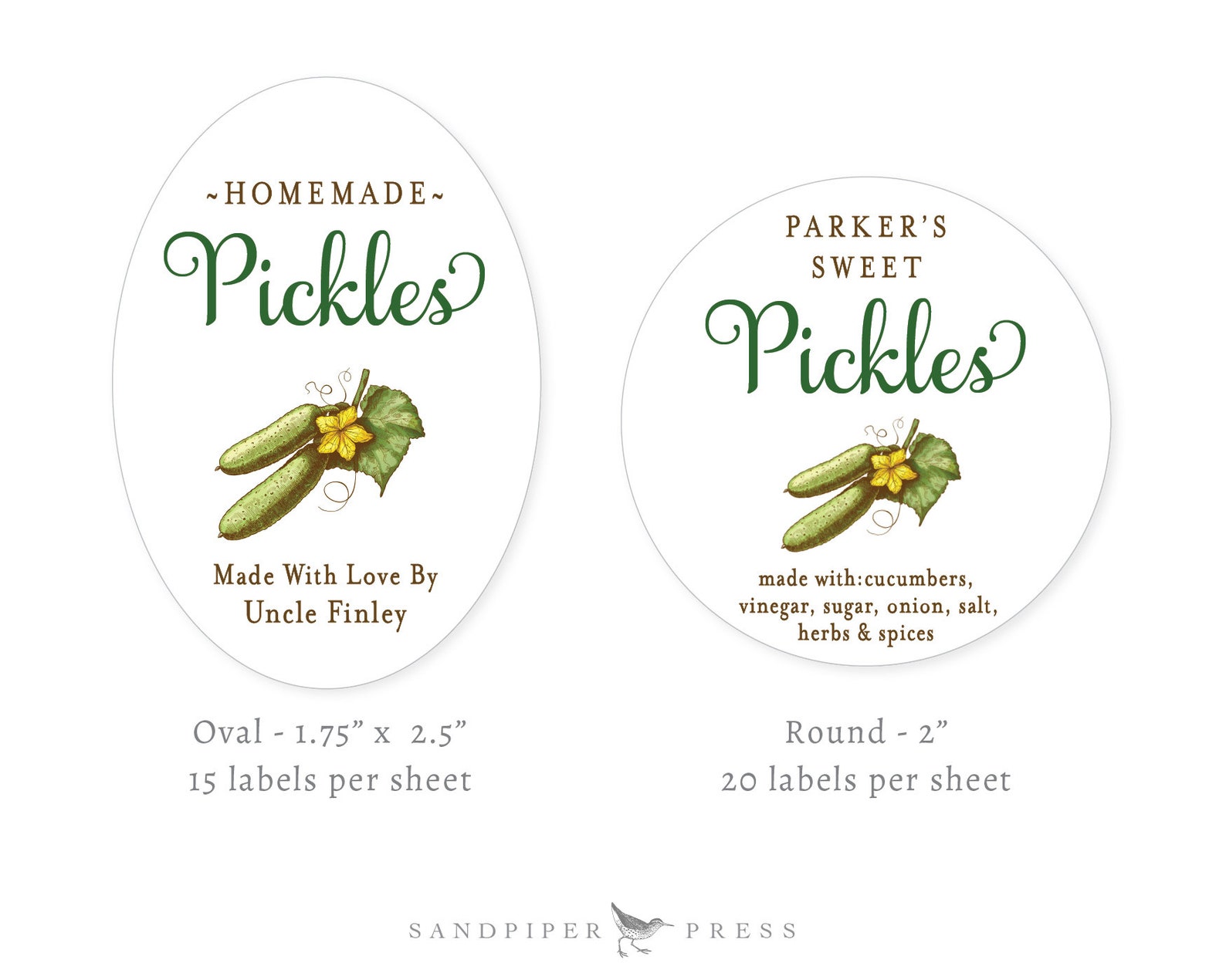 Custom Pickle Labels Printed Personalized Stickers for - Etsy