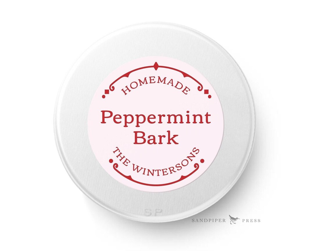 Peppermint Labels - for Homemade Treats or Extract. Personalized ...