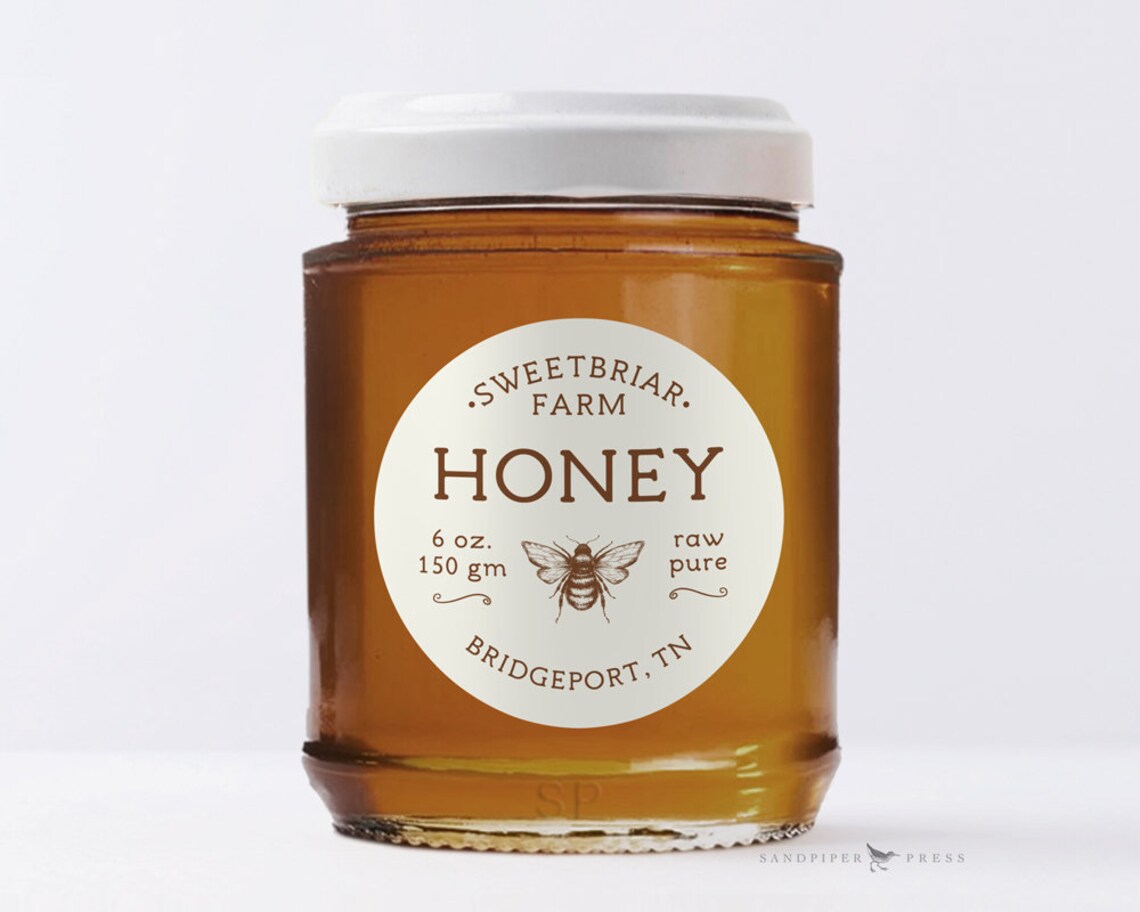 Printed Labels for Honey Jars personalized Stickers With - Etsy