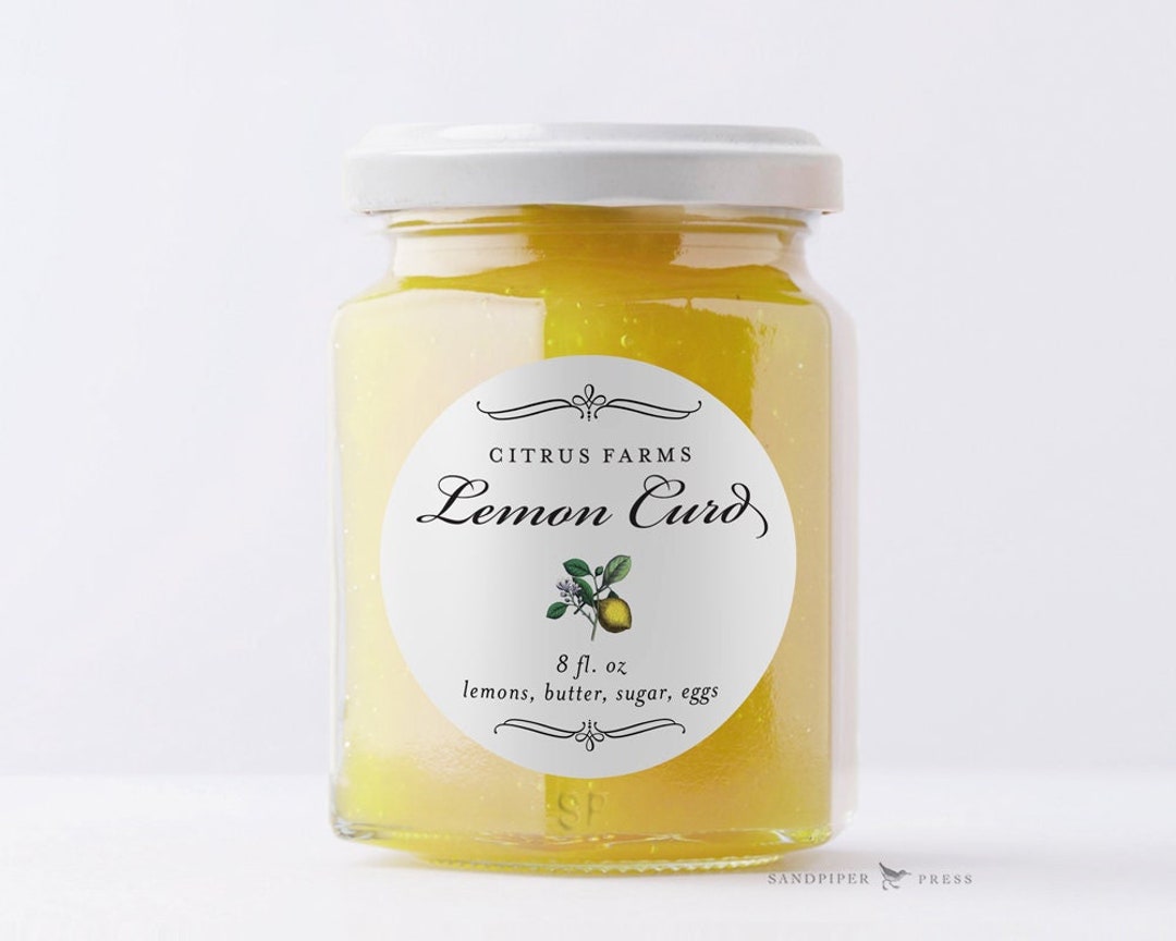 Custom Printed Lemon Labels - Matte Waterproof Stickers, Personalized ...