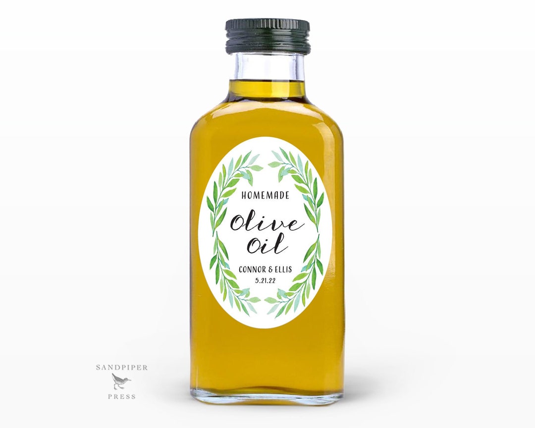 Personalized Olive Oil Labels. Printed Custom Stickers for Wedding ...