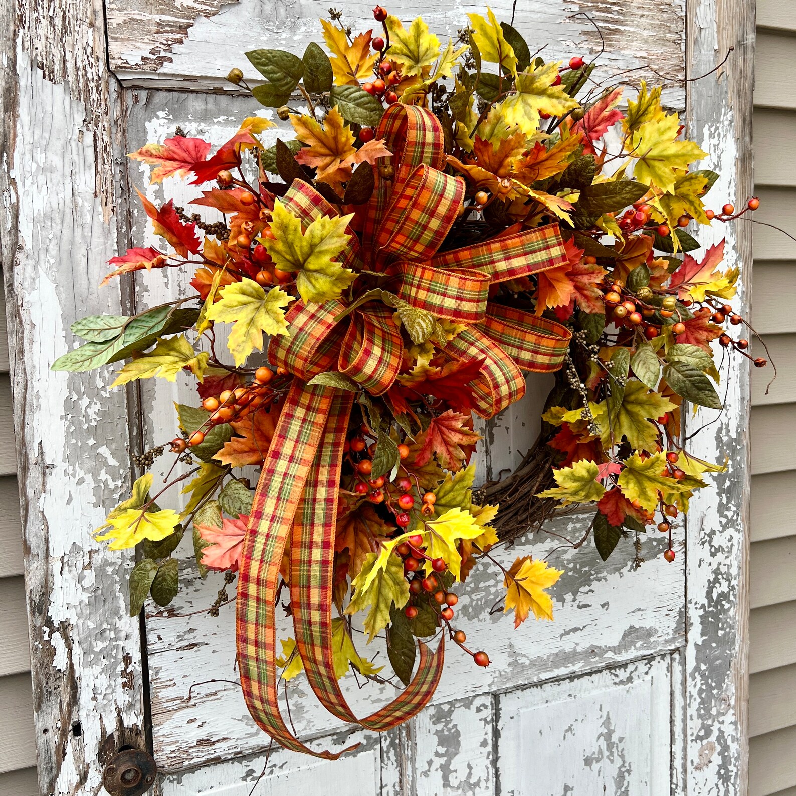 Fall Wreath for Front Door, Autumn Wreath, Fall Home Decor, Autumn Home ...
