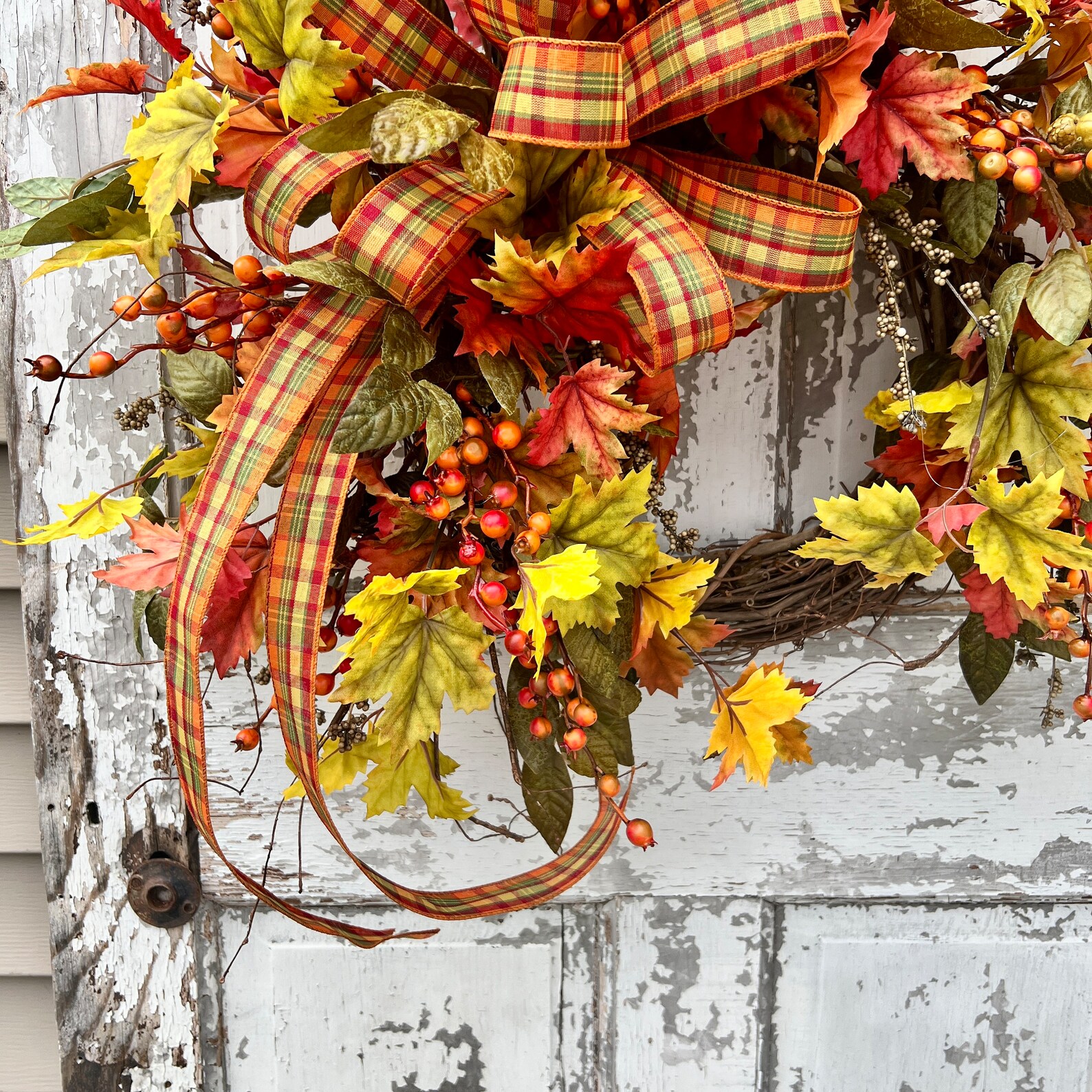 Fall Wreath for Front Door, Autumn Wreath, Fall Home Decor, Autumn Home ...