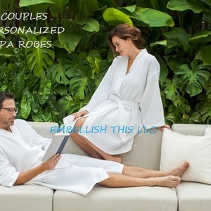 Customized Couples Gift, Set of 2 COUPLES Robes, Personalized Couples ...