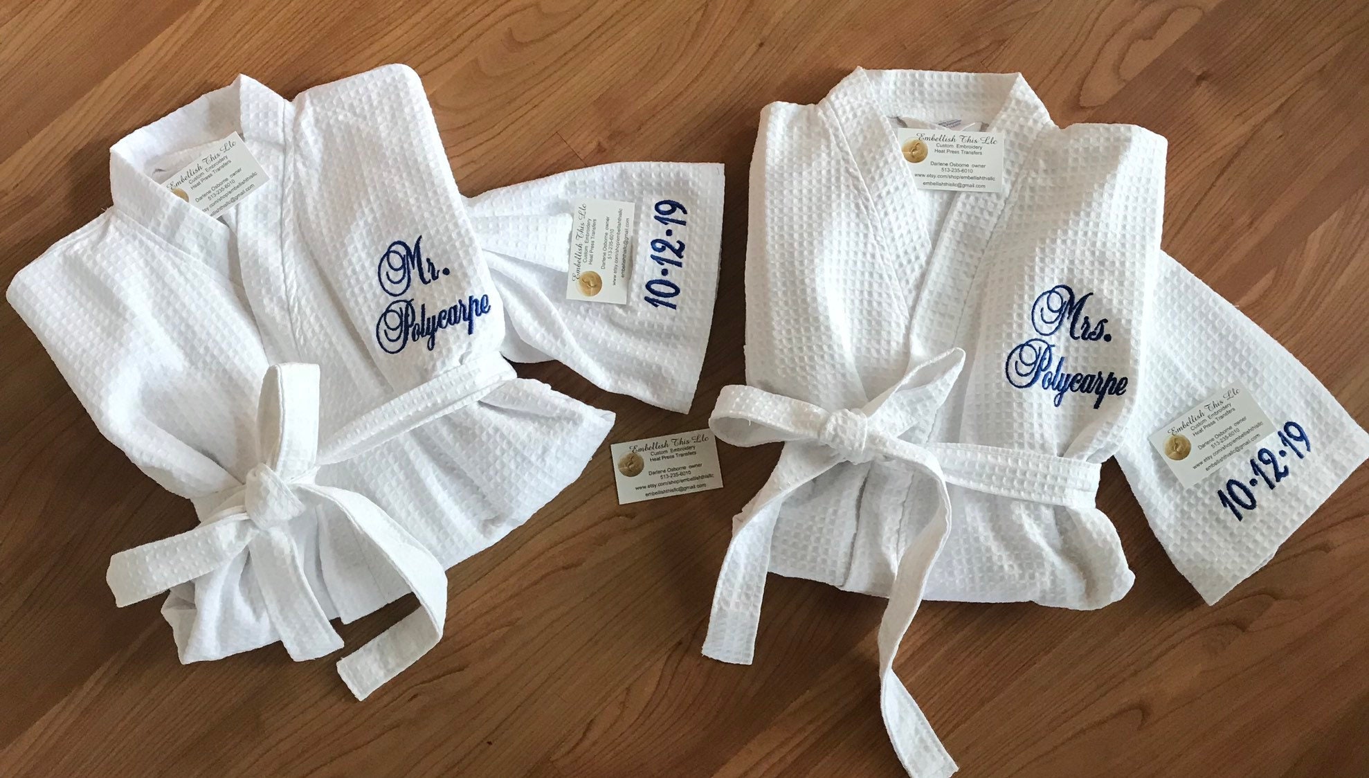 Customized Couples Gift Set of 2 COUPLES Robes Personalized | Etsy