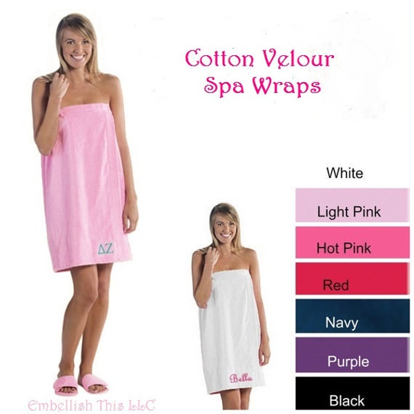 Monogrammed Spa Wrap - Etsy