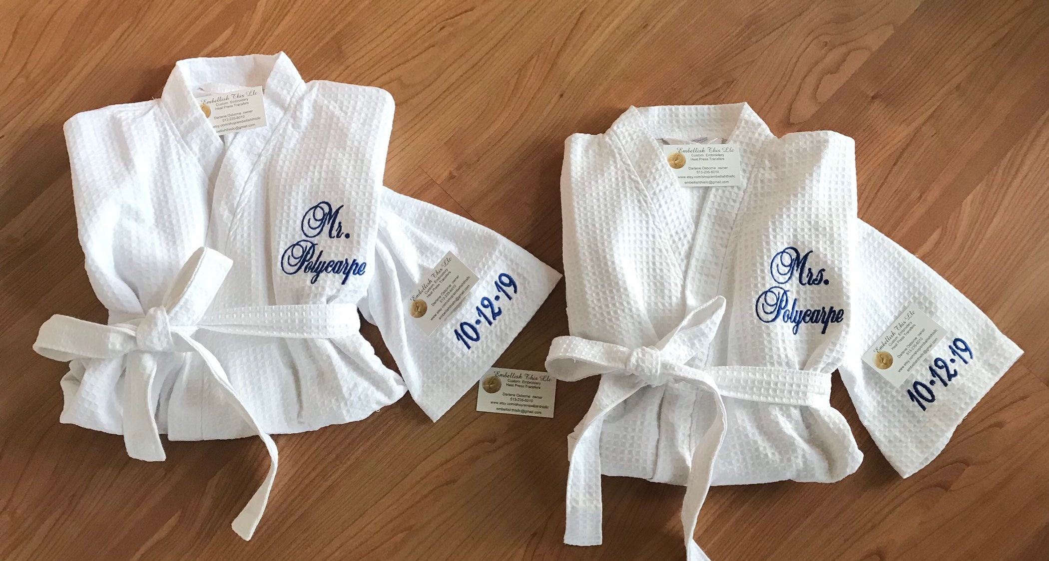 Customized Couples Gift Set of 2 COUPLES Robes Personalized | Etsy