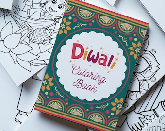 Diwali Coloring Book 75 Page Printable Coloring Pages Festival of ...