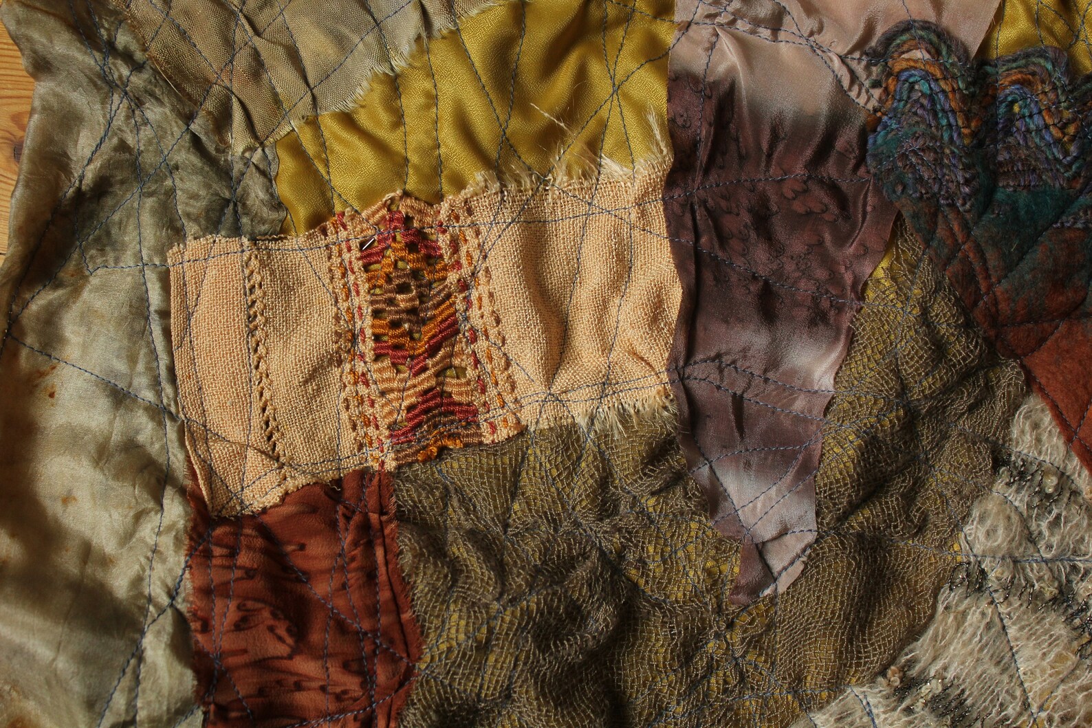 Repurposed Fabrics Scarf Hand Painted Silk Hand Made Felt - Etsy