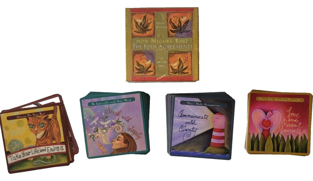 The Four Agreements: A 48-card Deck Cards by Don Miguel Ruiz Very Good ...