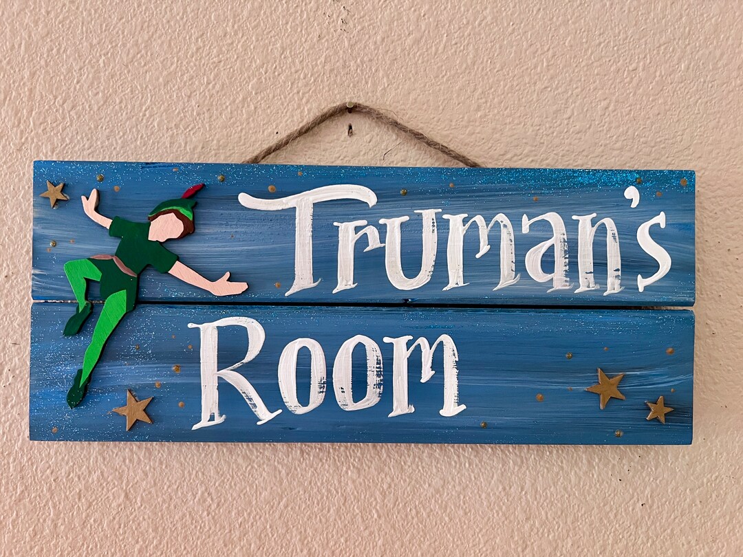 Personalized Neverland Door Sign: Custom Kid's Room Decor - Etsy