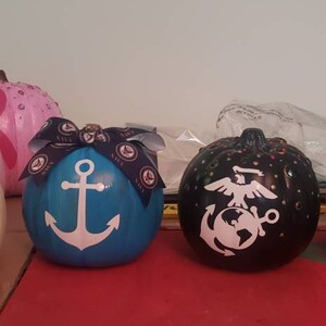 READY TO SHIP: Thin Blue Line Law Enforcement Police Pumpkin. >> Price ...