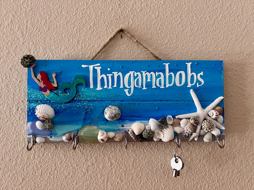 Mermaid Sea Shell Key Holder: Nautical Wall Decor (12 X 5") - Etsy